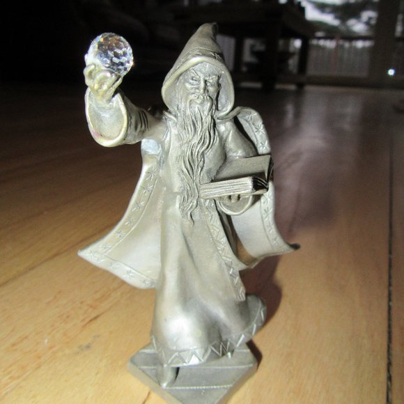 Hudson Pewter | Accents | Hudson Pewter Wizardsorceror Figurinecrystal ...